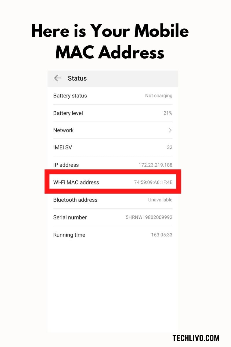 How To Check Mobile MAC Address Of All Devices