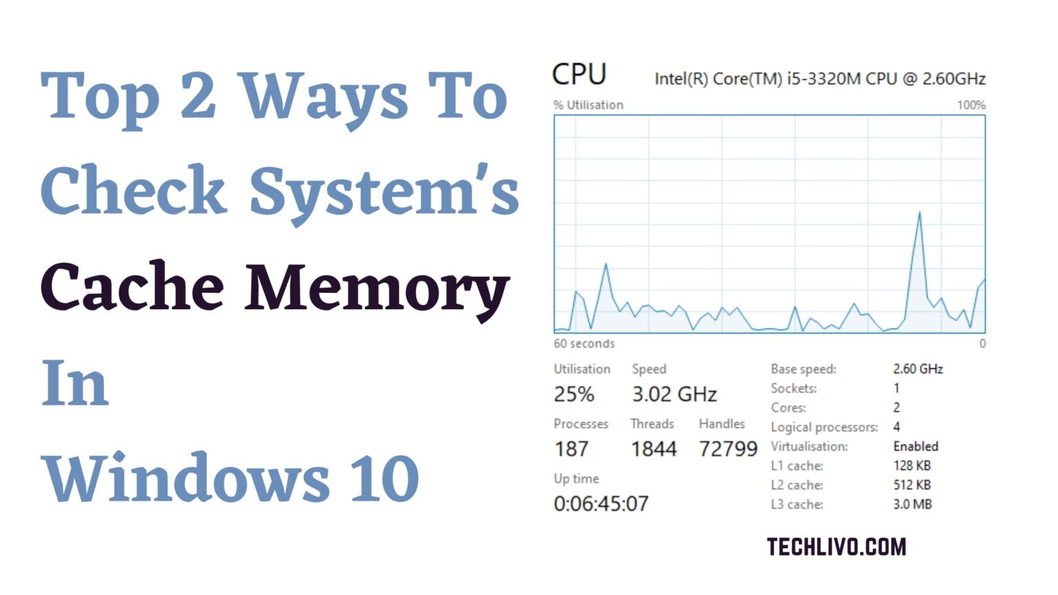 How To Check System's Cache Memory In Windows 10